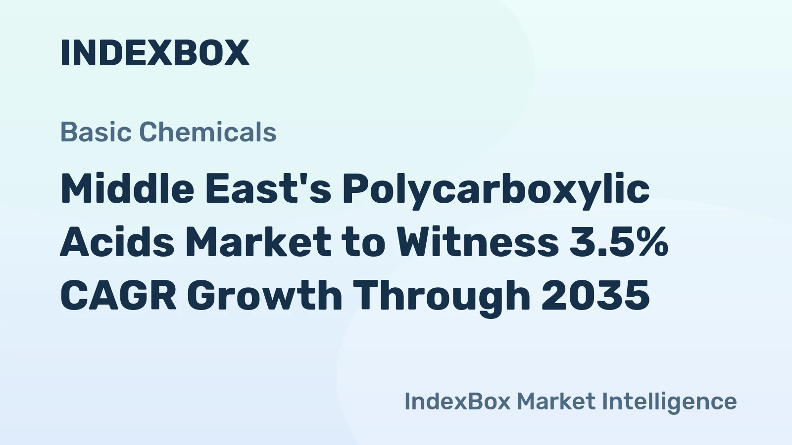Middle East's Polycarboxylic Acids Market to Witness 3.5% CAGR Growth Through 2035