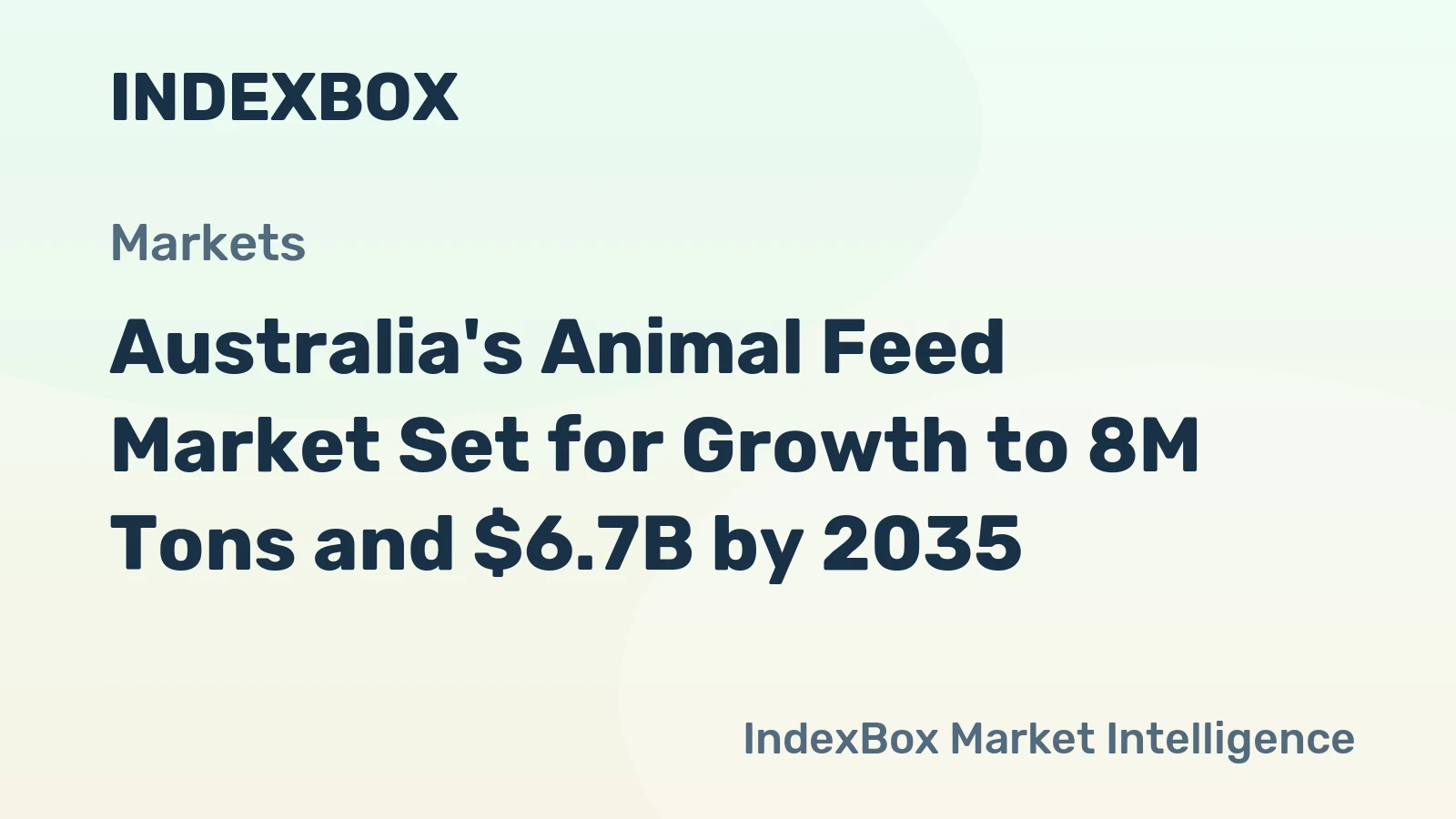 Australia's Animal Feed Market Set for Growth to 8M Tons and $6.7B by 2035