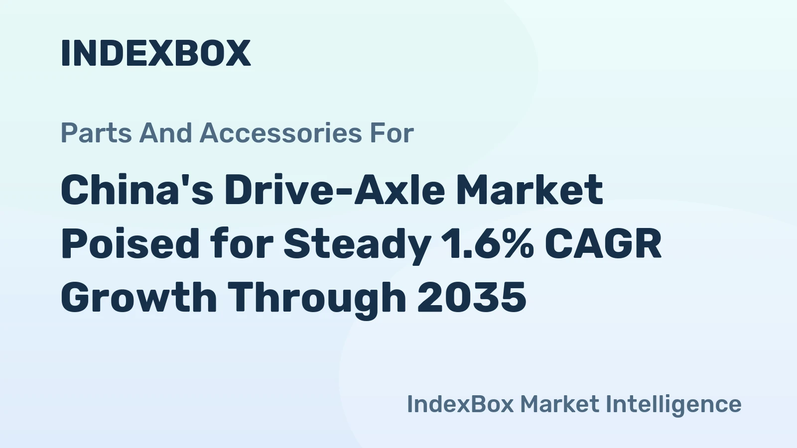 China's Drive-Axle Market Poised for Steady 1.6% CAGR Growth Through 2035
