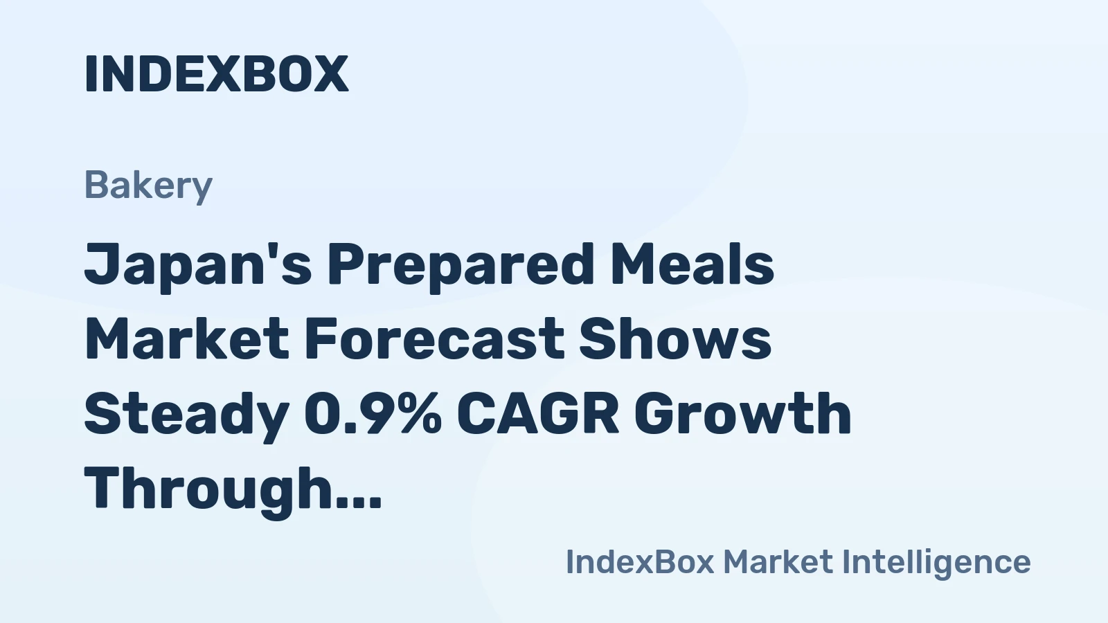 Japan's Prepared Meals Market Forecast Shows Steady 0.9% CAGR Growth Through 2035
