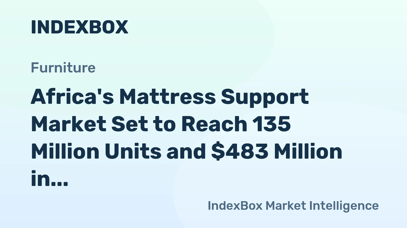 Africa's Mattress Support Market Set to Reach 135 Million Units and $483 Million in Value