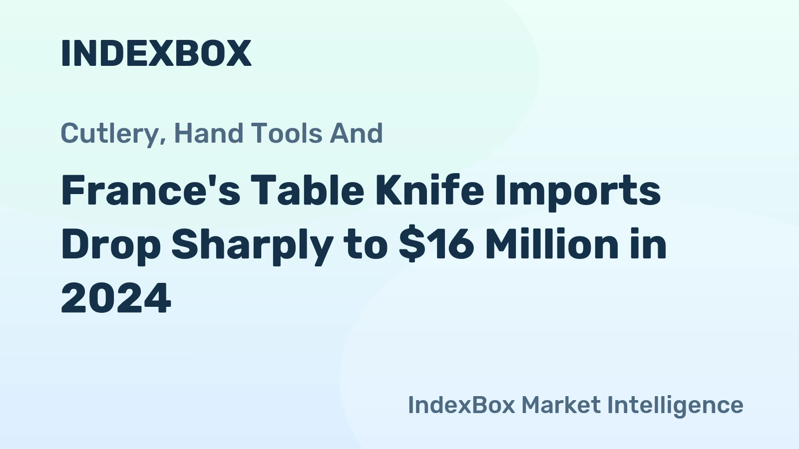 France's Table Knife Imports Drop Sharply to $16 Million in 2024