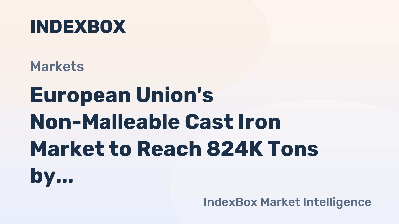 European Union's Non-Malleable Cast Iron Market to Reach 824K Tons by 2035, Valued at $2.4B