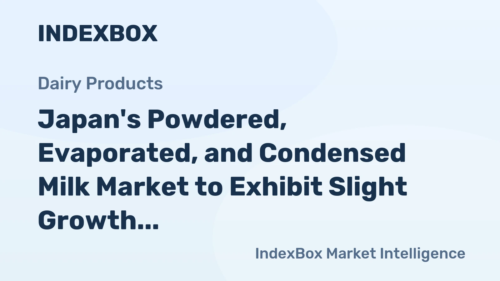 Japan's Powdered, Evaporated, and Condensed Milk Market to Exhibit Slight Growth with +0.6% CAGR in Volume and +2.0% CAGR in Value from 2024 to 2035
