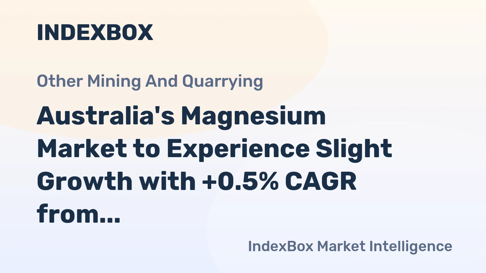 Australia's Magnesium Market to Experience Slight Growth with +0.5% CAGR from 2024 to 2035