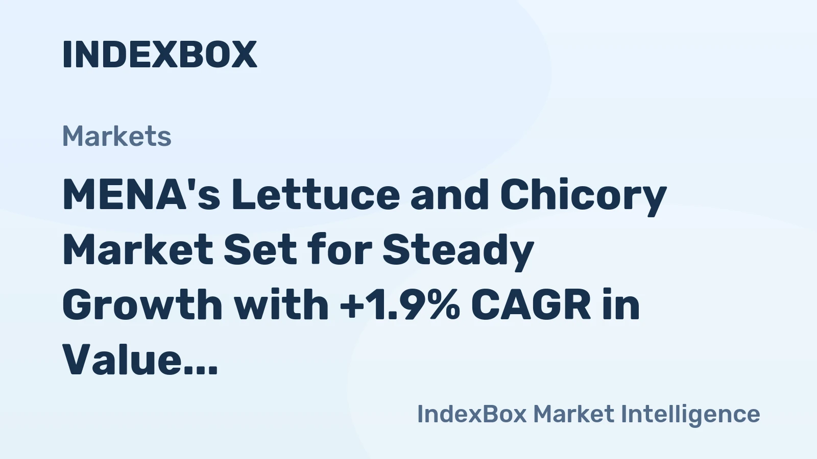 MENA's Lettuce and Chicory Market Set for Steady Growth with +1.9% CAGR in Value Through 2035