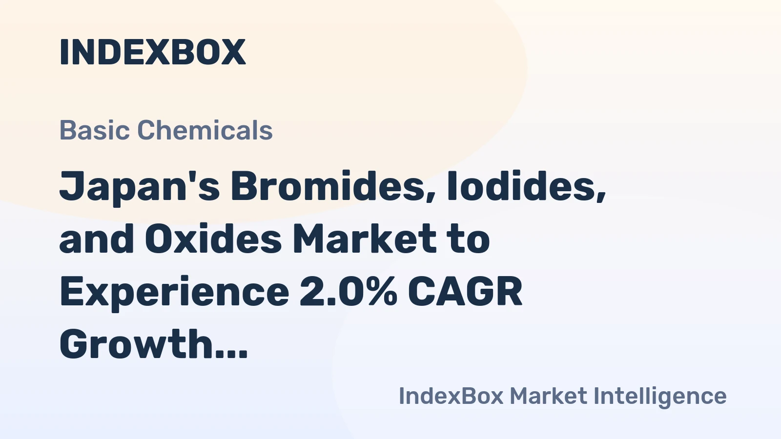 Japan's Bromides, Iodides, and Oxides Market to Experience 2.0% CAGR Growth from 2024 to 2035