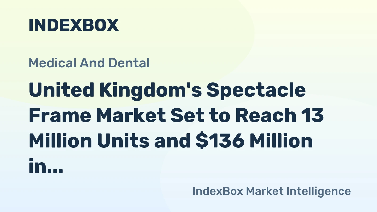 United Kingdom's Spectacle Frame Market Set to Reach 13 Million Units and $136 Million in Value by 2035