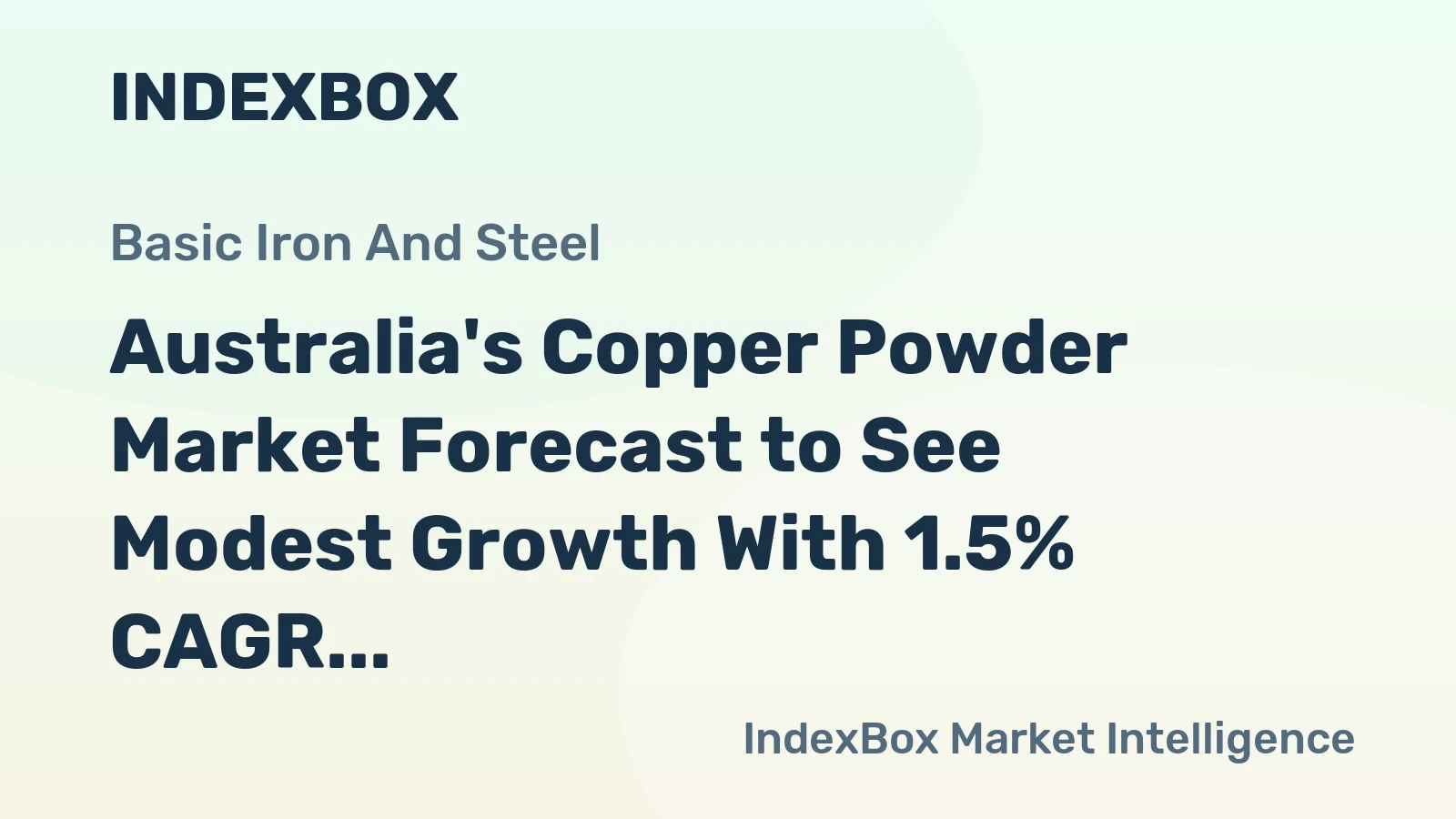Australia's Copper Powder Market Forecast to See Modest Growth With 1.5% CAGR Through 2035