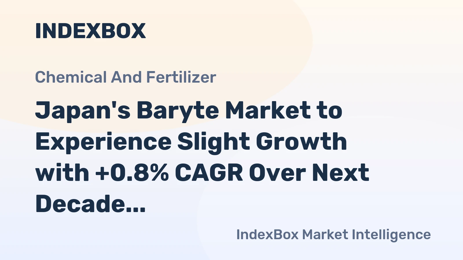 Japan's Baryte Market to Experience Slight Growth with +0.8% CAGR Over Next Decade
