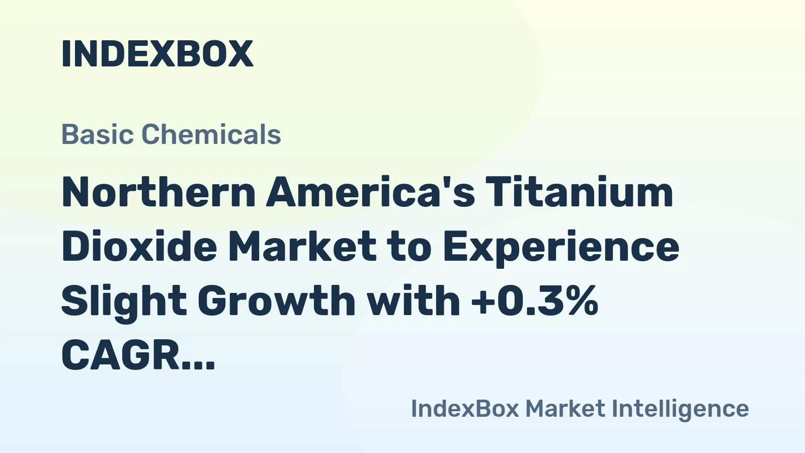 Northern America's Titanium Dioxide Market to Experience Slight Growth with +0.3% CAGR