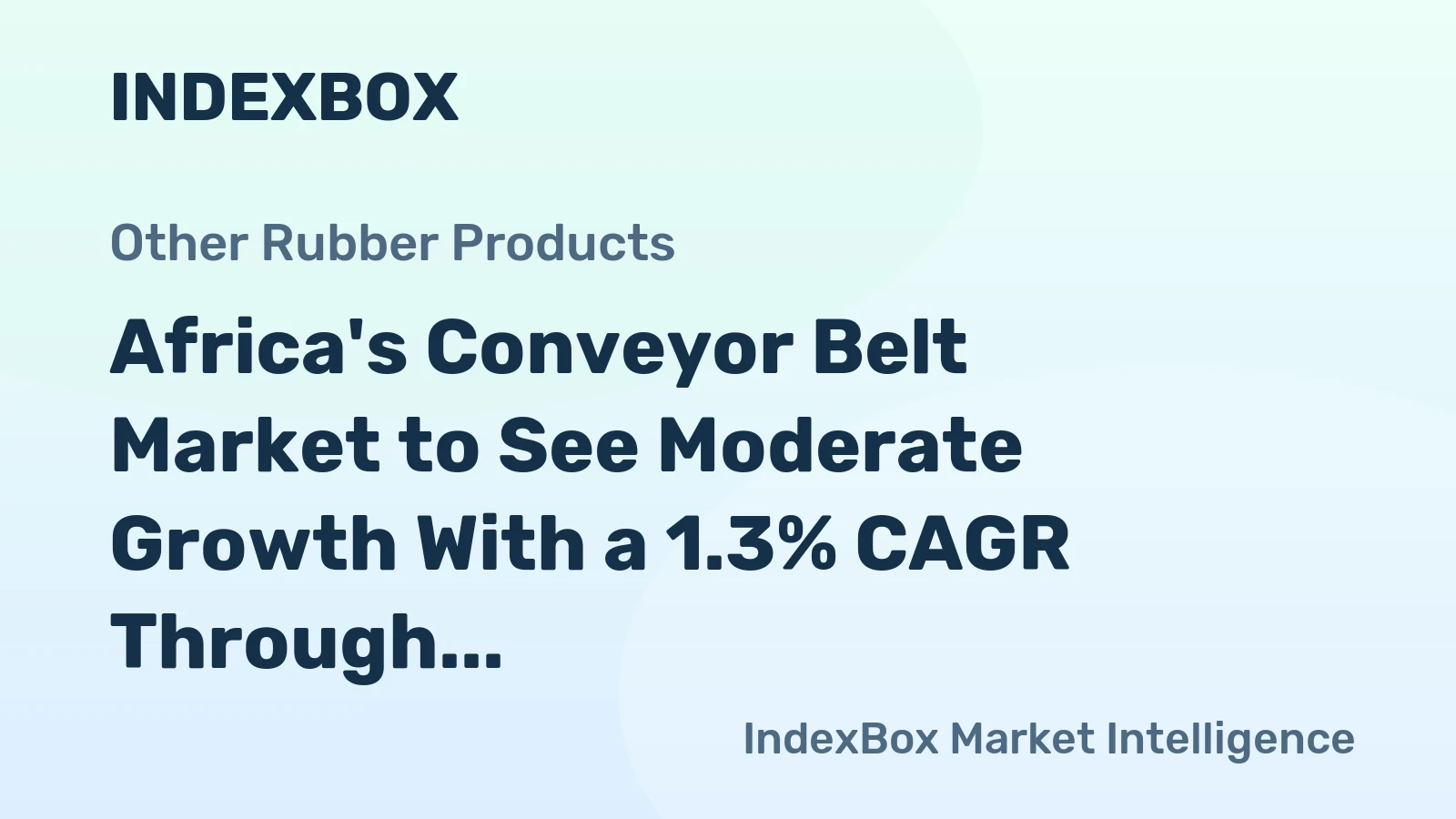 Africa's Conveyor Belt Market to See Moderate Growth With a 1.3% CAGR Through 2035