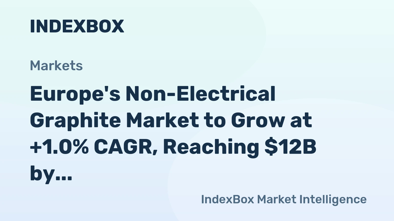 Europe's Non-Electrical Graphite Market to Grow at +1.0% CAGR, Reaching $12B by 2035