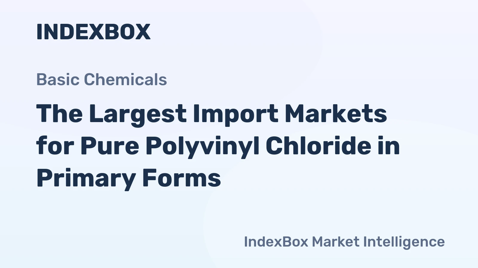The Largest Import Markets for Pure Polyvinyl Chloride in Primary Forms