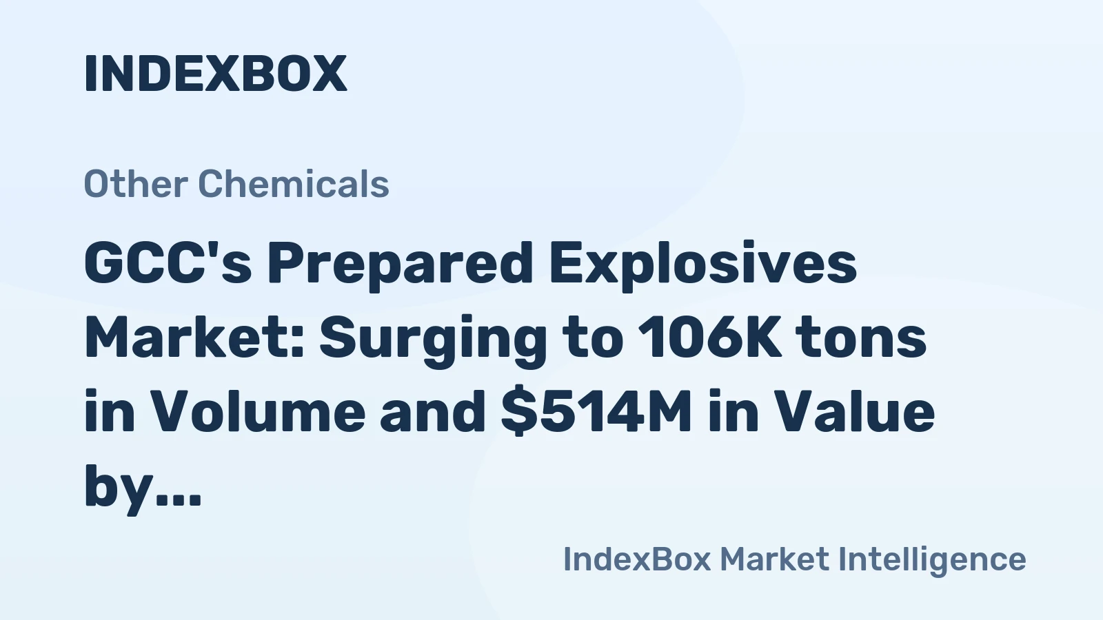 GCC's Prepared Explosives Market: Surging to 106K tons in Volume and $514M in Value by 2035