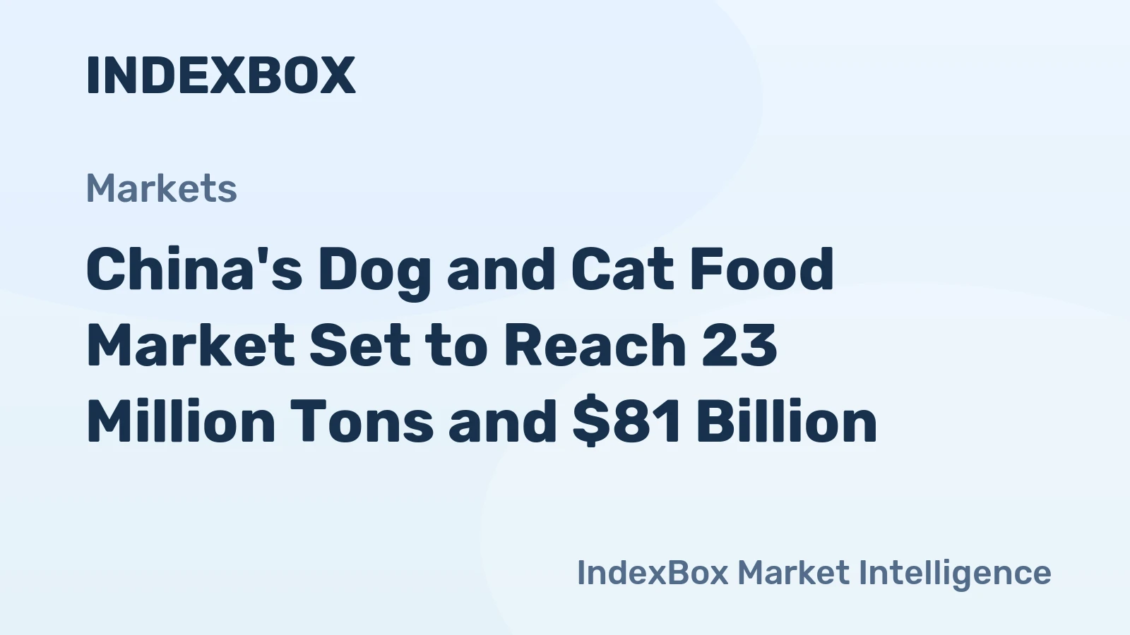 China's Dog and Cat Food Market Set to Reach 23 Million Tons and $81 Billion