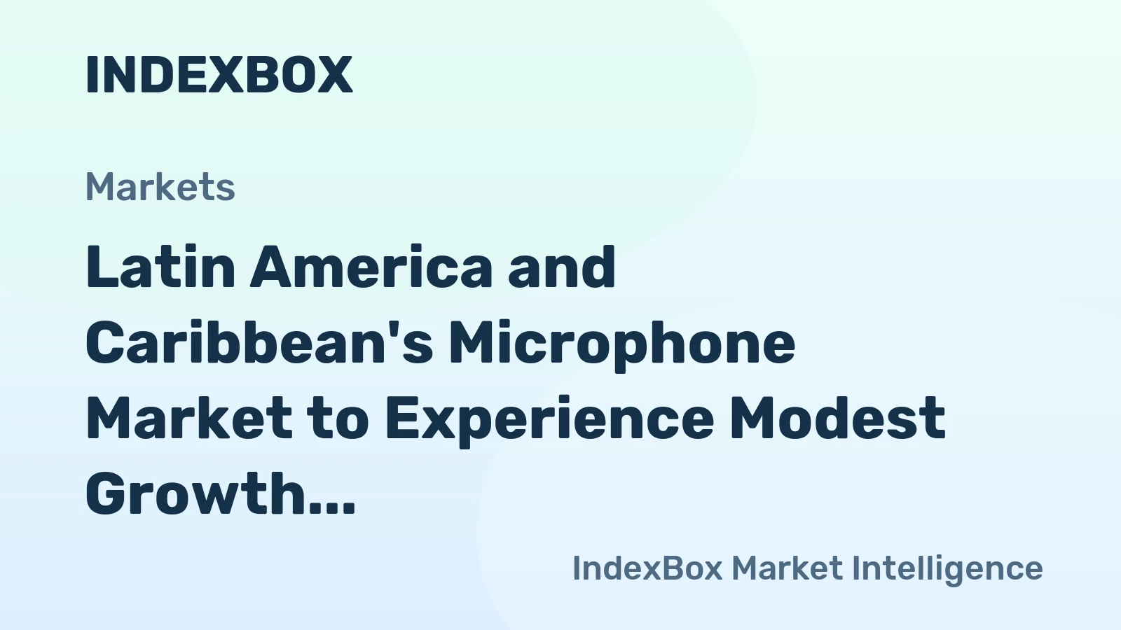 Latin America and Caribbean's Microphone Market to Experience Modest Growth with Anticipated CAGR of +0.9% by 2035