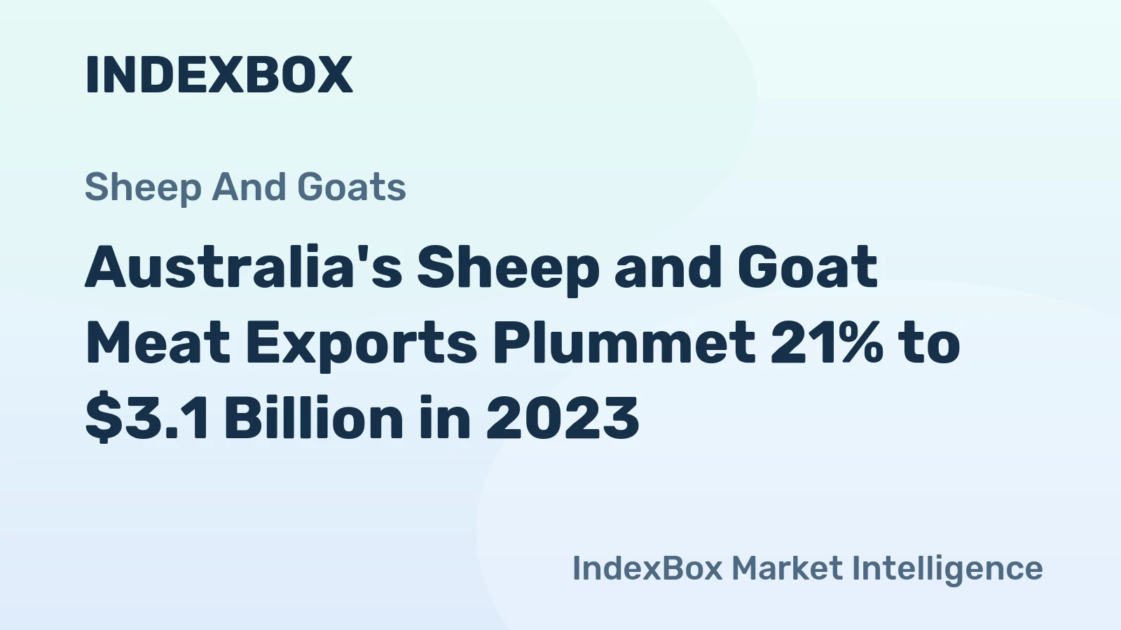 Australia's Sheep and Goat Meat Exports Plummet 21% to $3.1 Billion in 2023