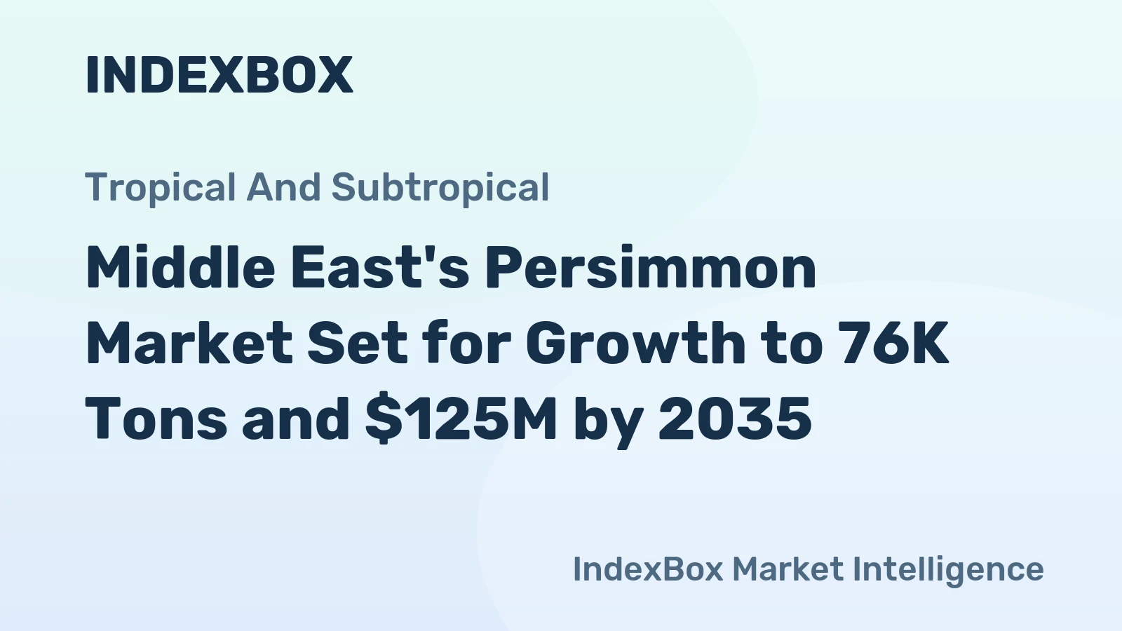 Middle East's Persimmon Market Set for Growth to 76K Tons and $125M by 2035