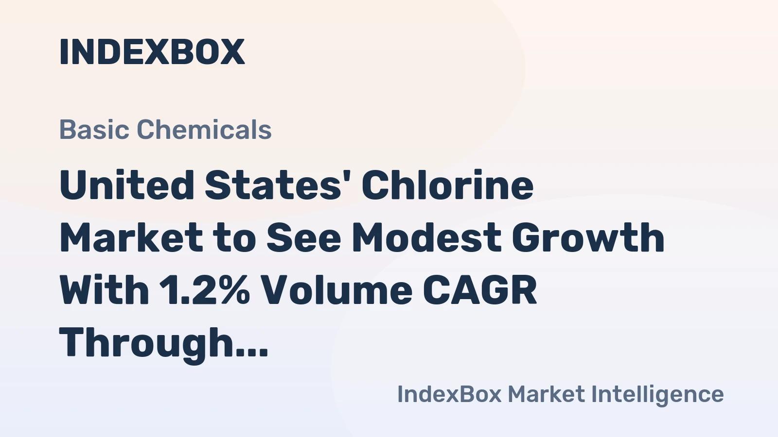 United States' Chlorine Market to See Modest Growth With 1.2% Volume CAGR Through 2035