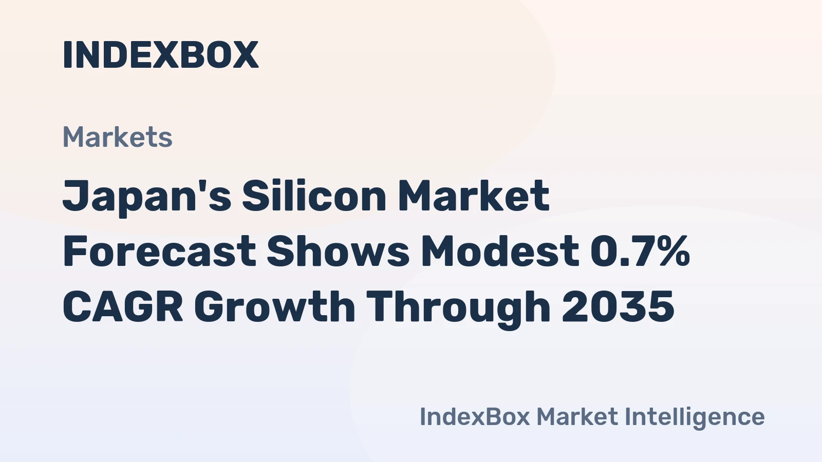 Japan's Silicon Market Forecast Shows Modest 0.7% CAGR Growth Through 2035