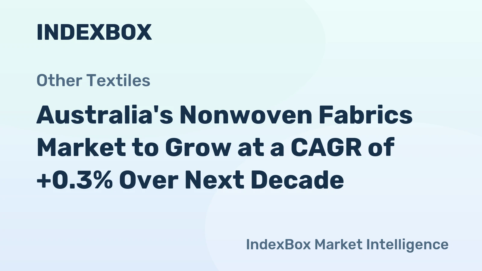 Australia's Nonwoven Fabrics Market to Grow at a CAGR of +0.3% Over Next Decade