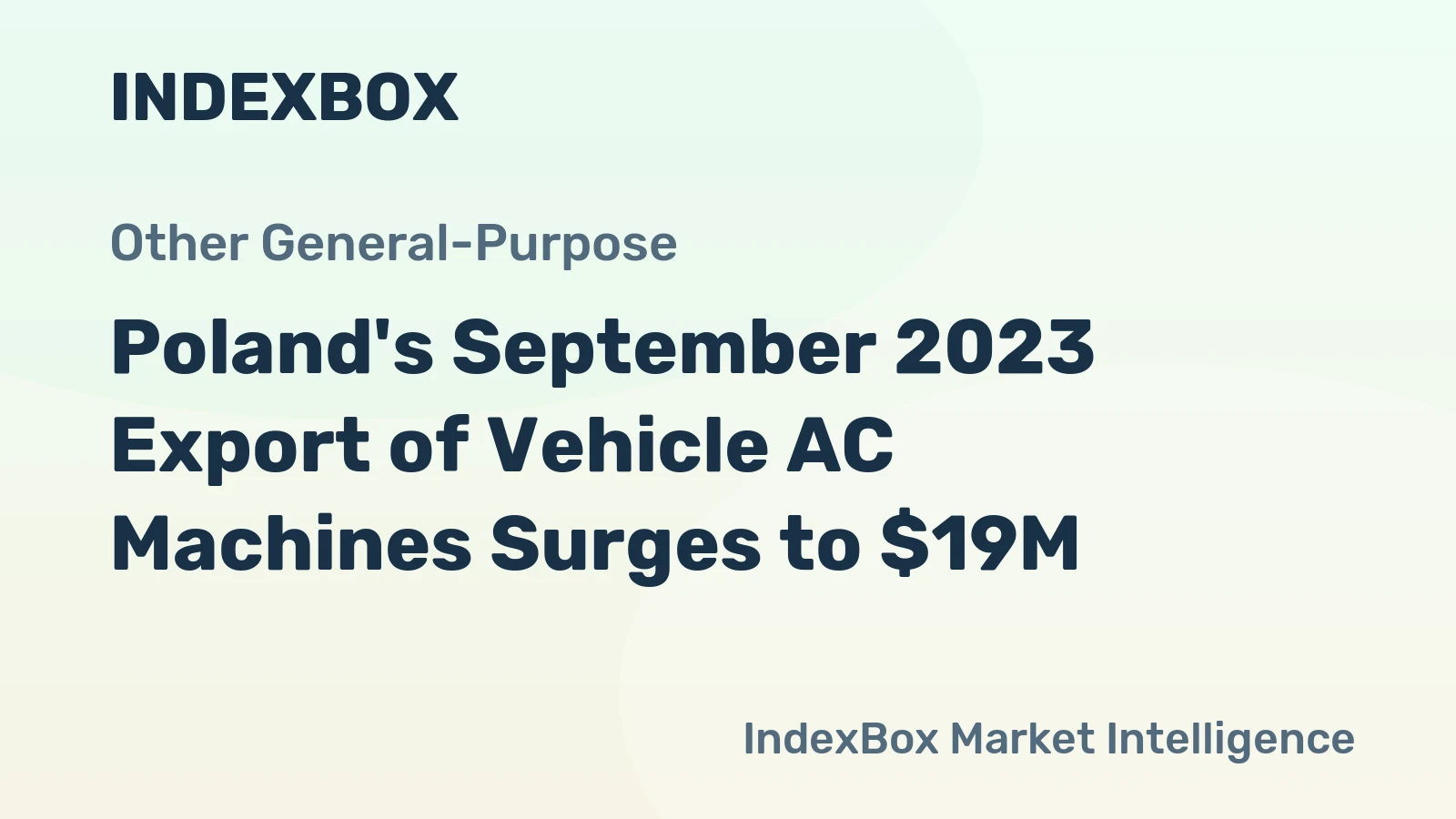 Poland's September 2023 Export of Vehicle AC Machines Surges to $19M
