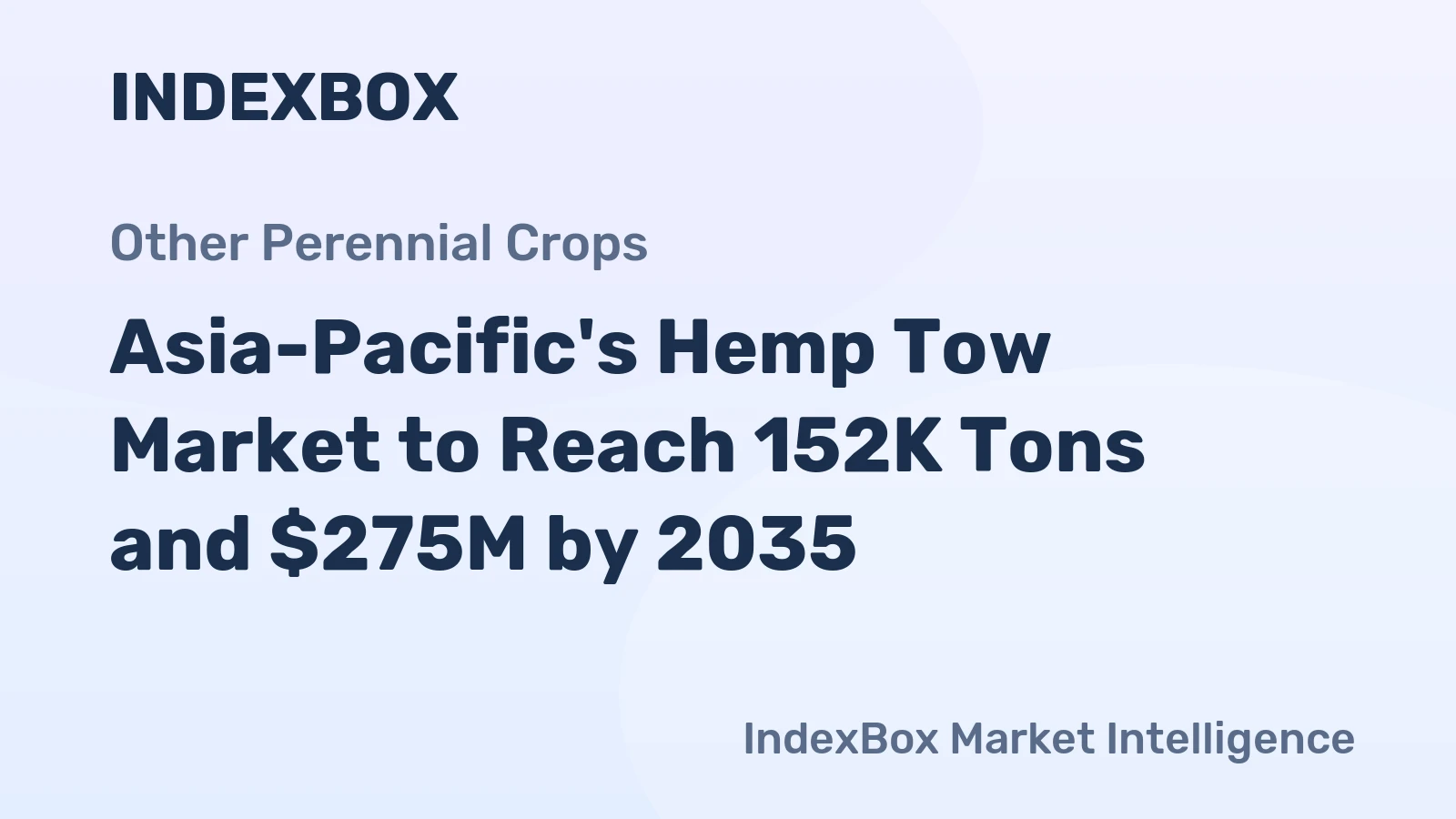 Asia-Pacific's Hemp Tow Market to Reach 152K Tons and $275M by 2035