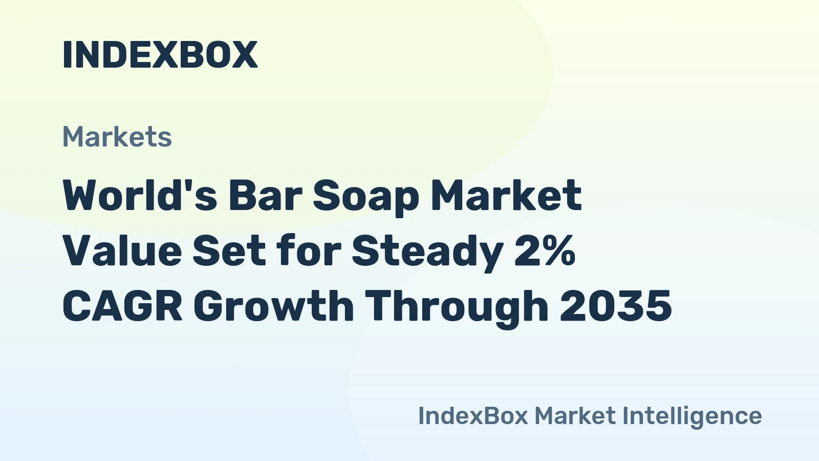 World's Bar Soap Market Value Set for Steady 2% CAGR Growth Through 2035