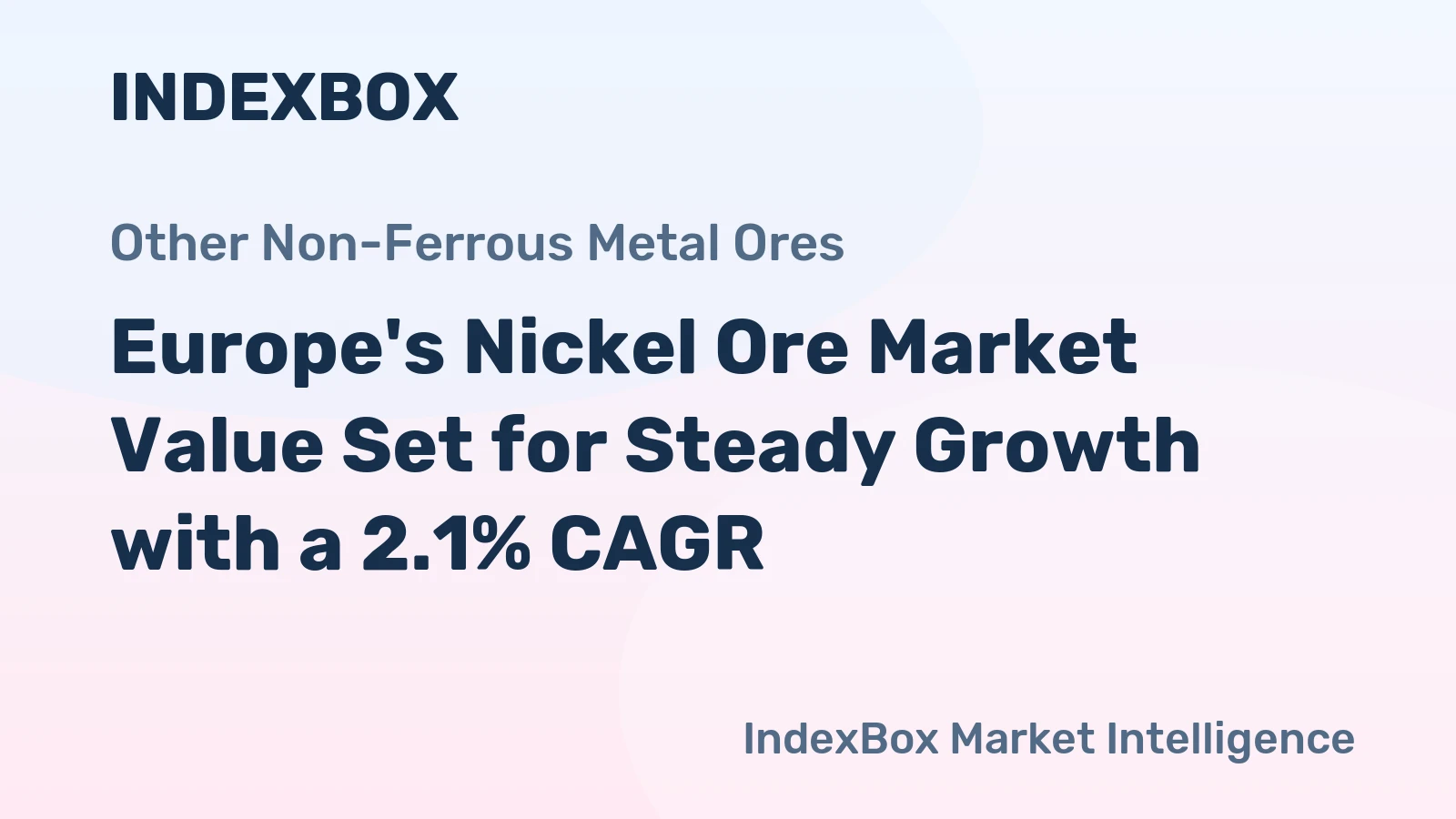 Europe's Nickel Ore Market Value Set for Steady Growth with a 2.1% CAGR