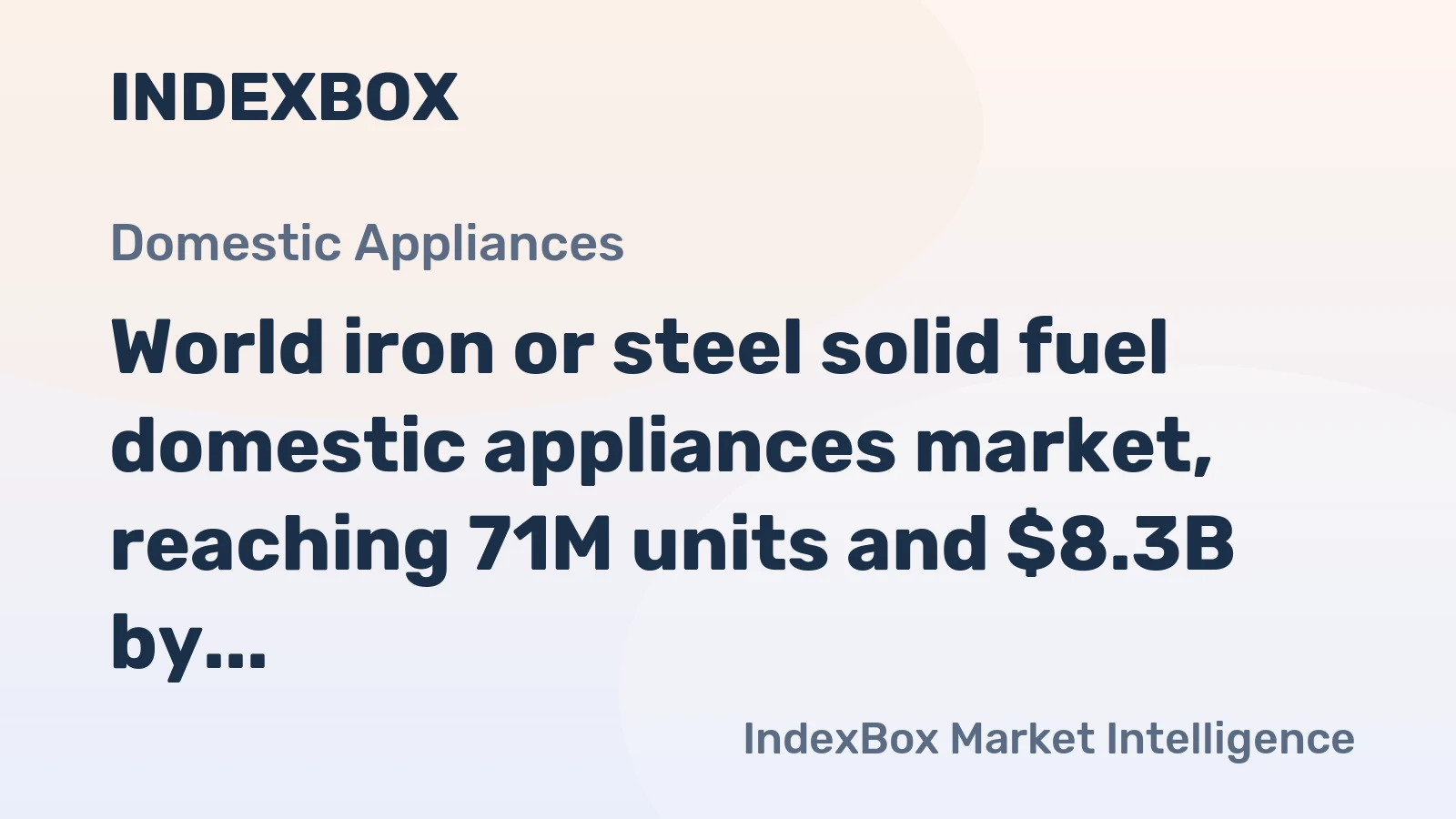 World iron or steel solid fuel domestic appliances market, reaching 71M units and $8.3B by 2035, continues its steady growth trajectory.