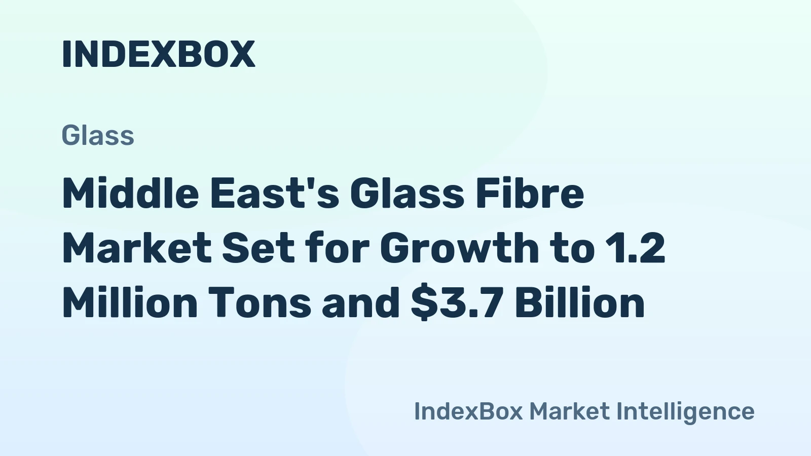 Middle East's Glass Fibre Market Set for Growth to 1.2 Million Tons and $3.7 Billion