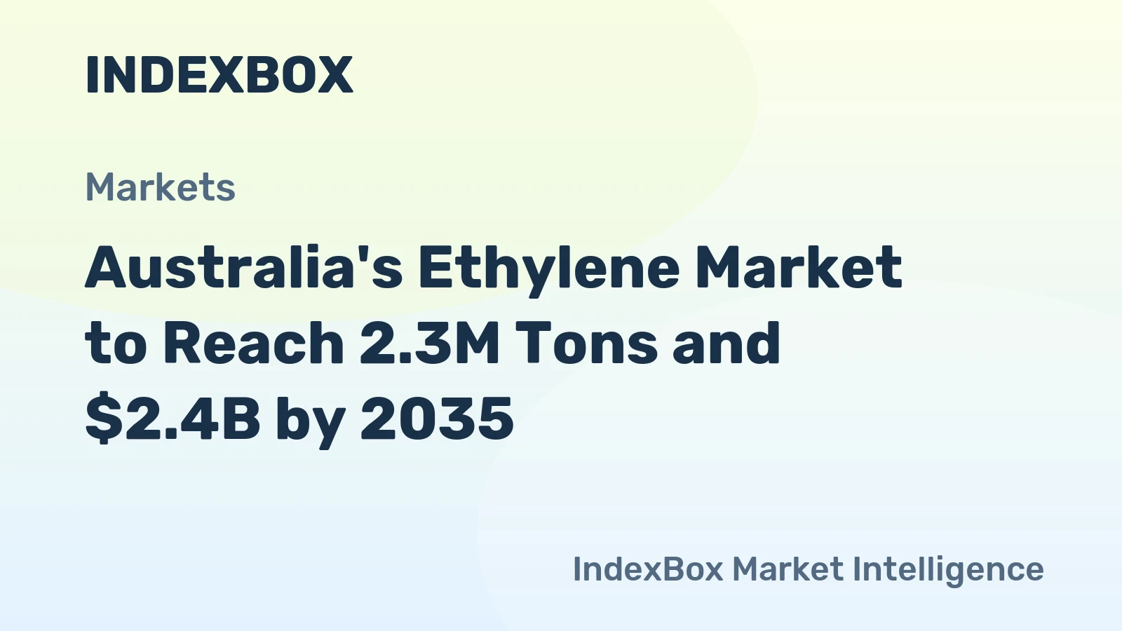 Australia's Ethylene Market to Reach 2.3M Tons and $2.4B by 2035