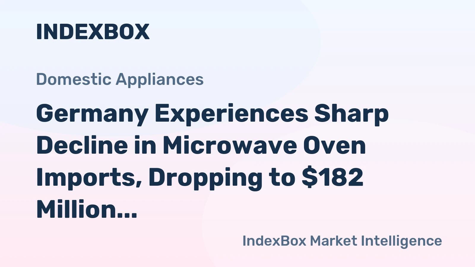 Germany Experiences Sharp Decline in Microwave Oven Imports, Dropping to $182 Million in 2024