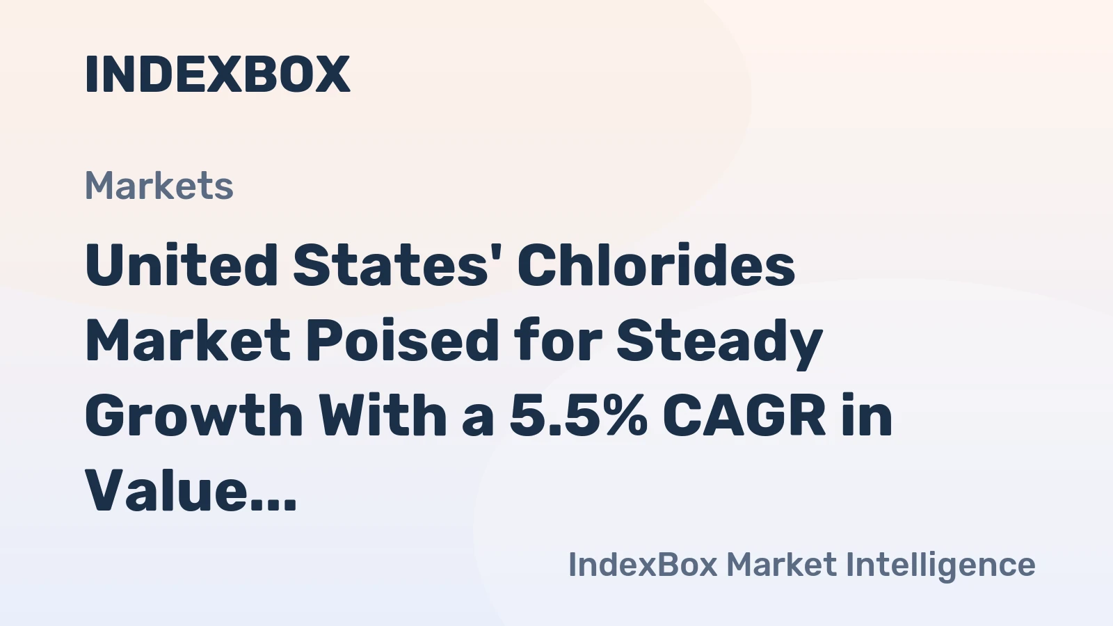 United States' Chlorides Market Poised for Steady Growth With a 5.5% CAGR in Value Through 2035