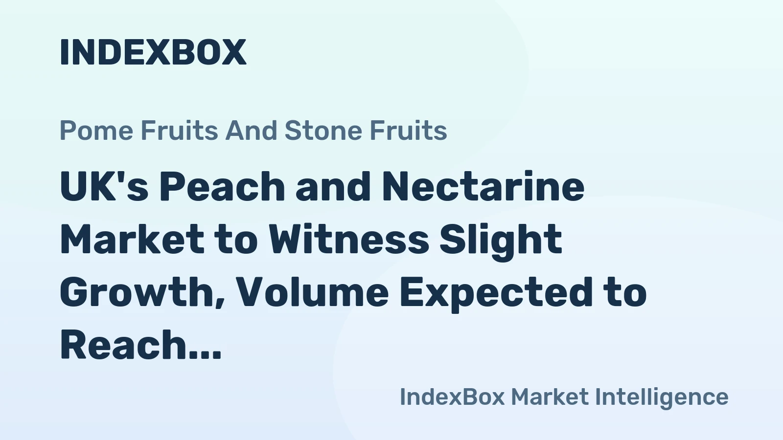 UK's Peach and Nectarine Market to Witness Slight Growth, Volume Expected to Reach 72K Tons by 2035, Value to Hit $152M