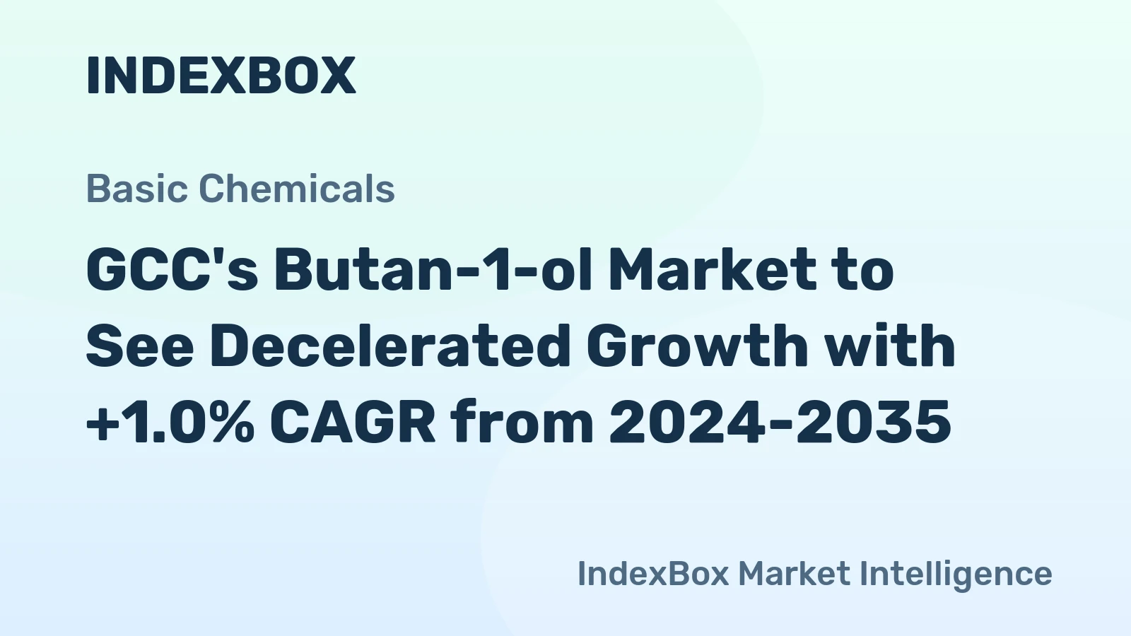 GCC's Butan-1-ol Market to See Decelerated Growth with +1.0% CAGR from 2024-2035