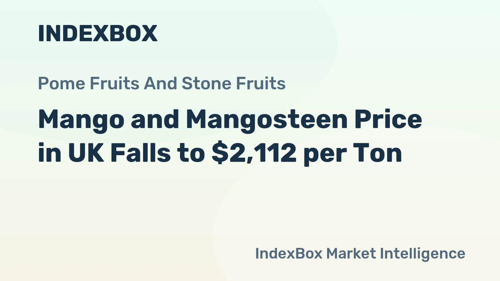 Mango and Mangosteen Price in UK Falls to $2,112 per Ton