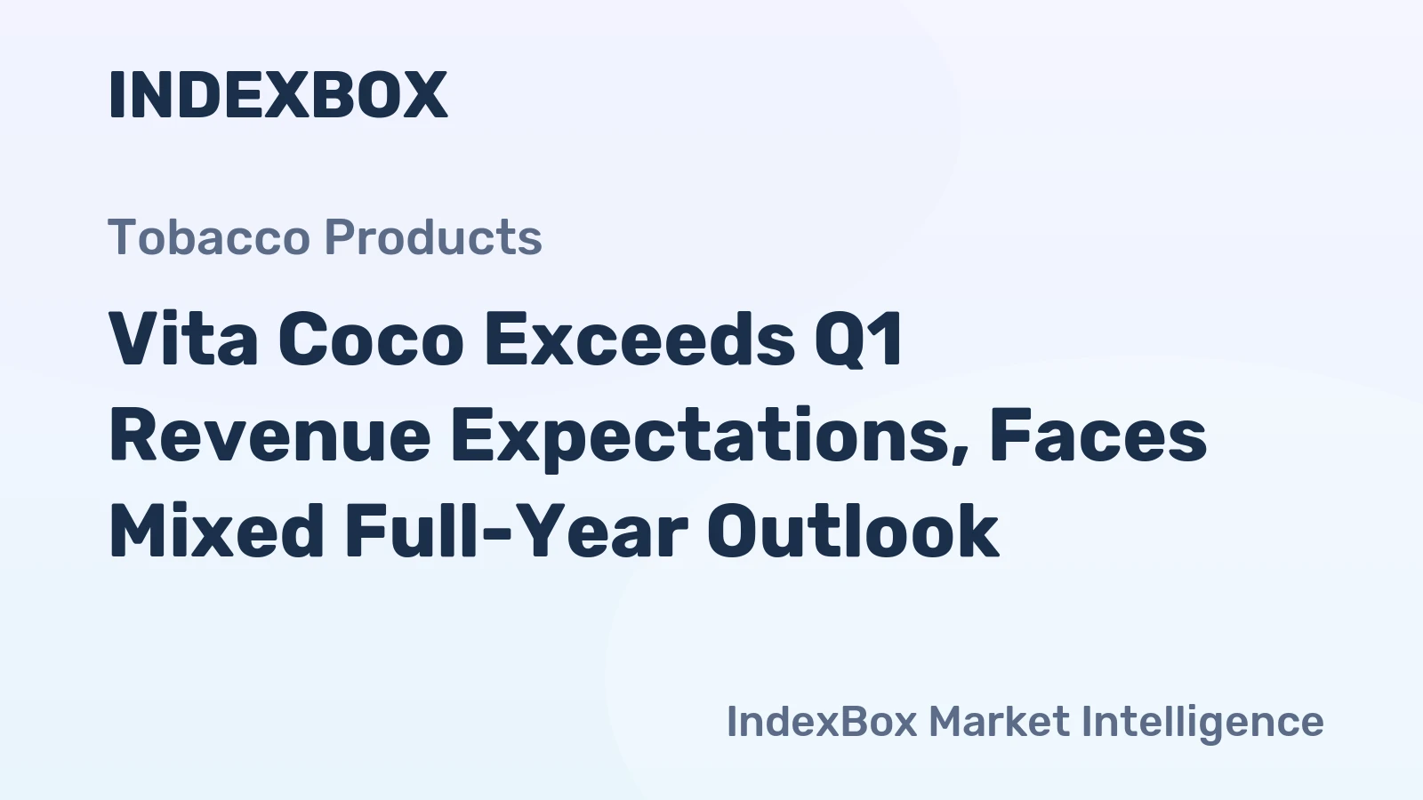 Vita Coco Exceeds Q1 Revenue Expectations, Faces Mixed Full-Year Outlook
