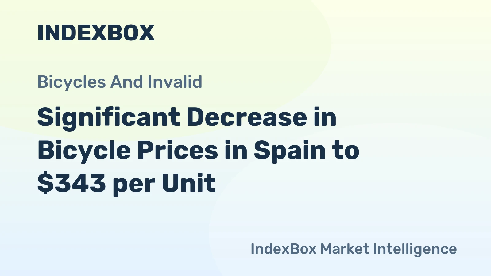 Significant Decrease in Bicycle Prices in Spain to $343 per Unit