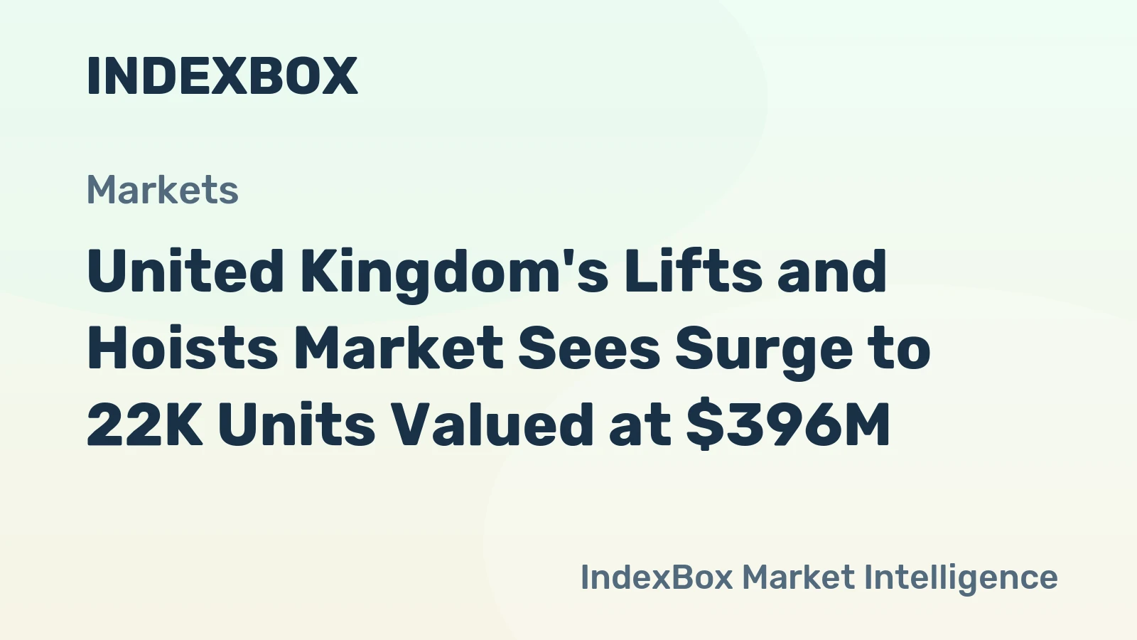 United Kingdom's Lifts and Hoists Market Sees Surge to 22K Units Valued at $396M