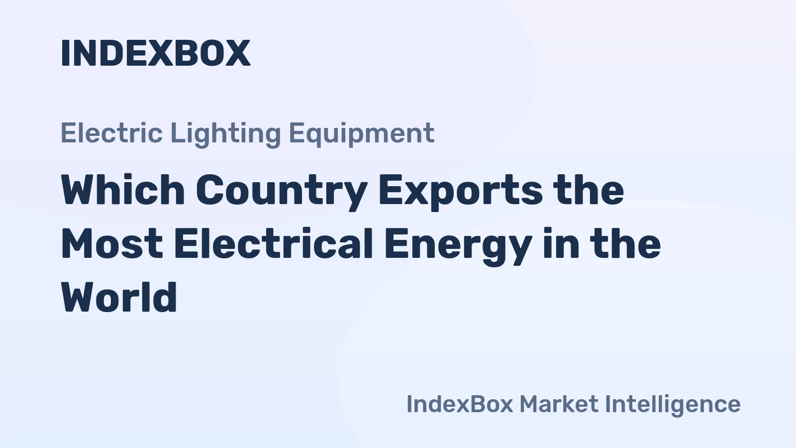 Which Country Exports the Most Electrical Energy in the World?