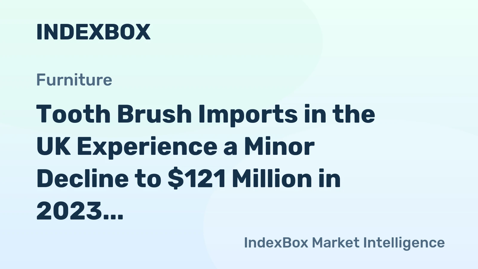 Tooth Brush Imports in the UK Experience a Minor Decline to $121 Million in 2023