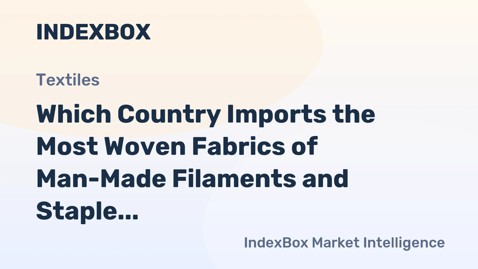 Which Country Imports the Most Woven Fabrics of Man-Made Filaments and Staple Fibers in the World?