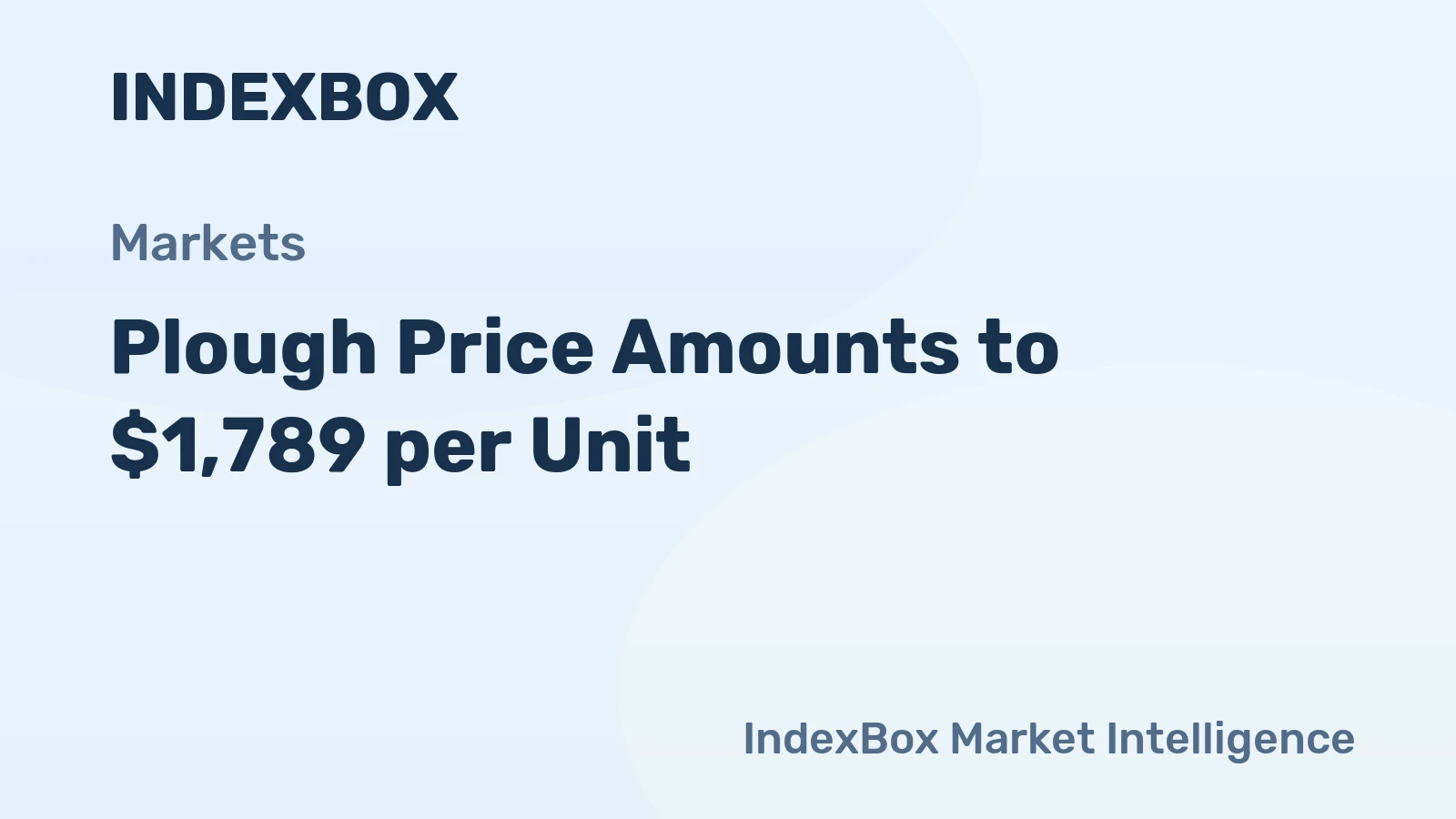 Plough Price Amounts to $1,789 per Unit