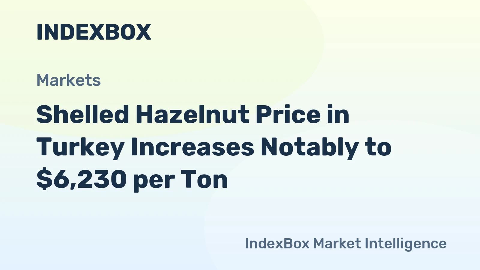 Shelled Hazelnut Price in Turkey Increases Notably to $6,230 per Ton