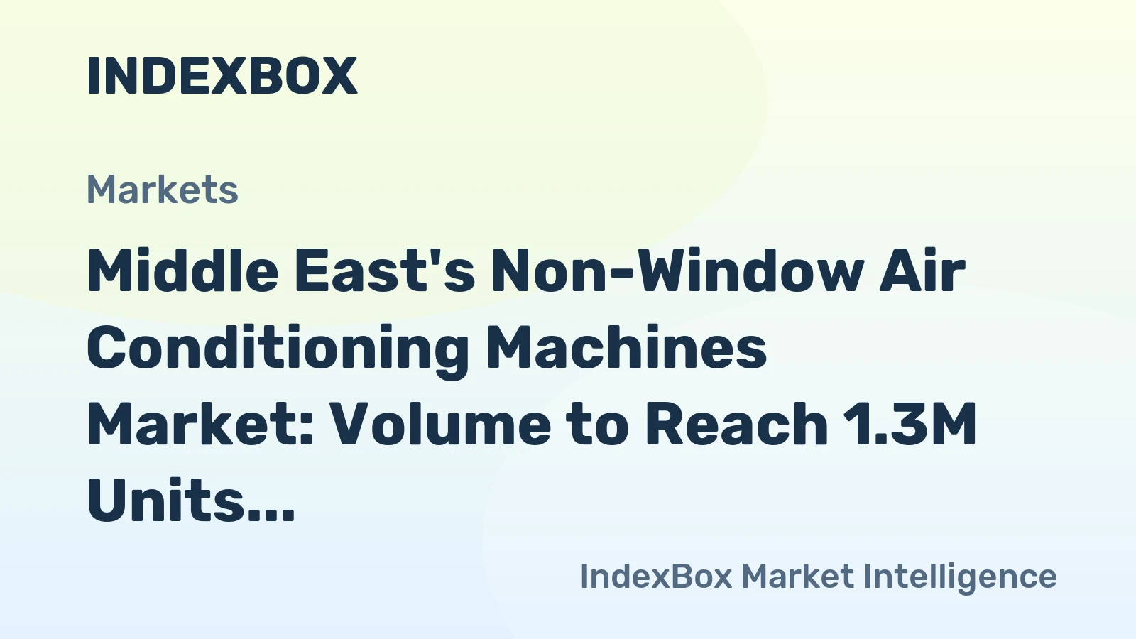 Middle East's Non-Window Air Conditioning Machines Market: Volume to Reach 1.3M Units by 2035, Value Expected to Hit $948M