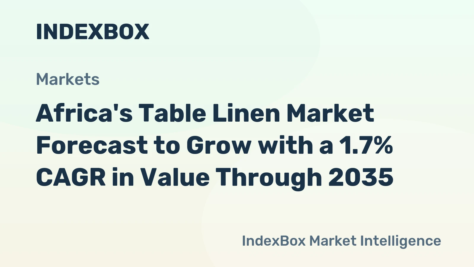 Africa's Table Linen Market Forecast to Grow with a 1.7% CAGR in Value Through 2035