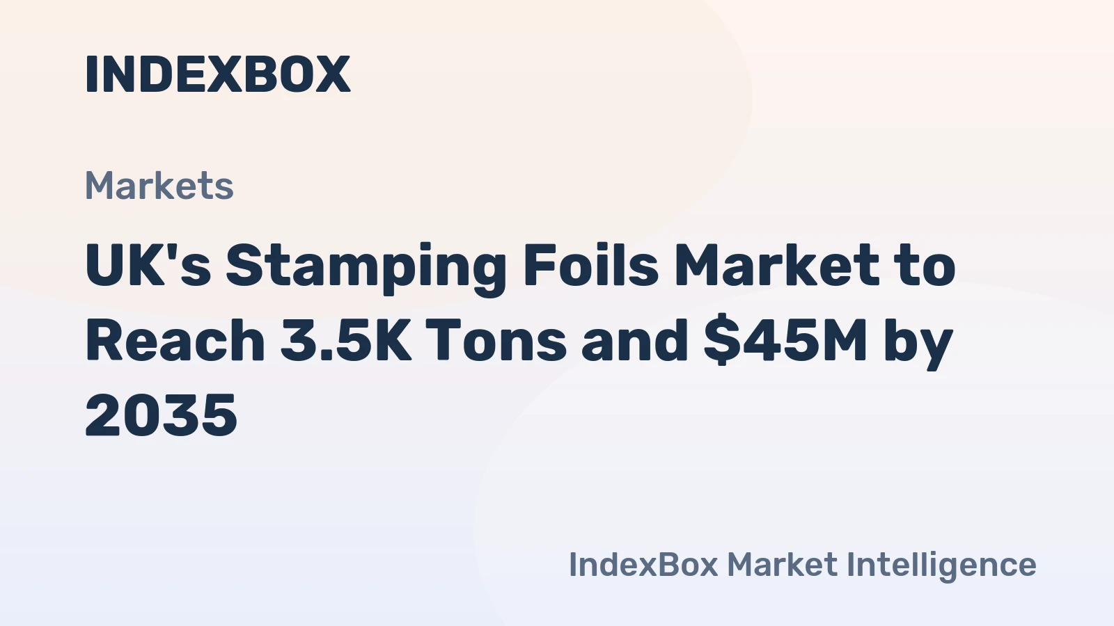 UK's Stamping Foils Market to Reach 3.5K Tons and $45M by 2035
