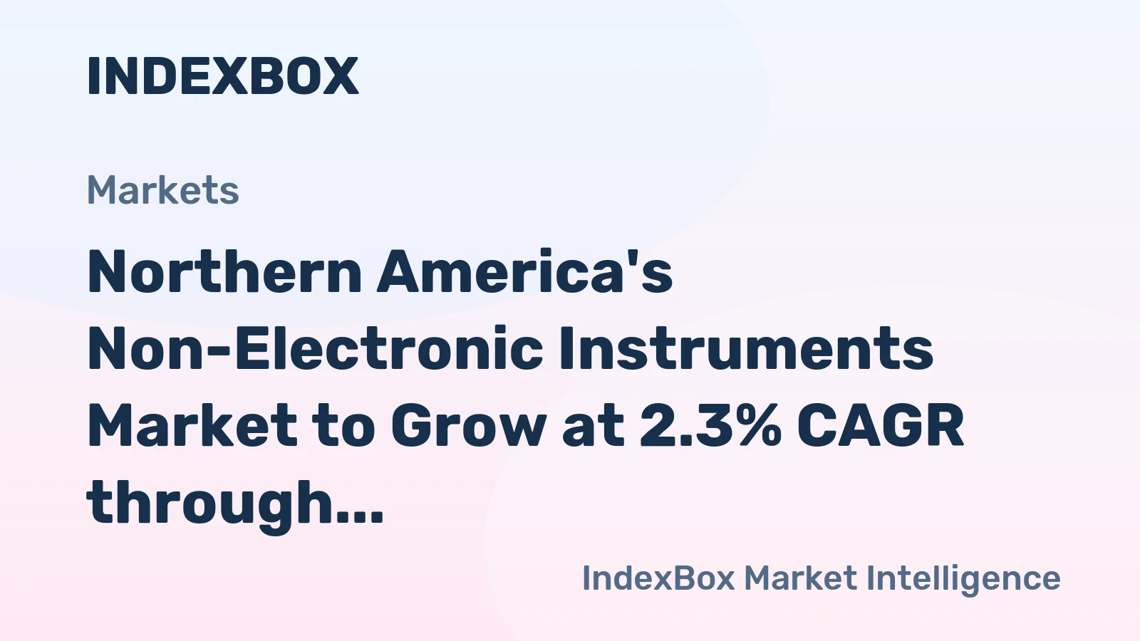 Northern America's Non-Electronic Instruments Market to Grow at 2.3% CAGR through 2035